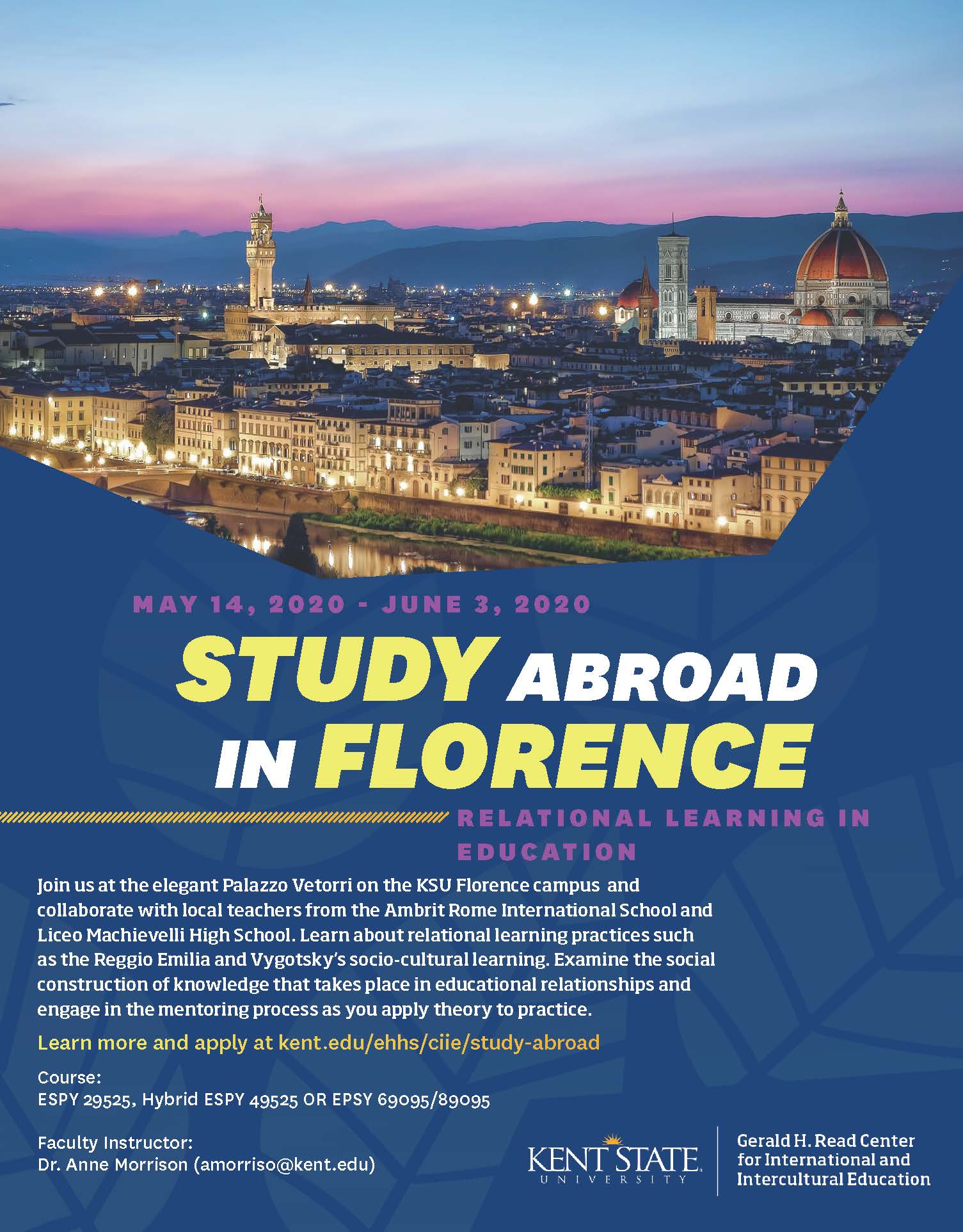 Florence Flyer | Gerald H. Read Center for International & Intercultural Education